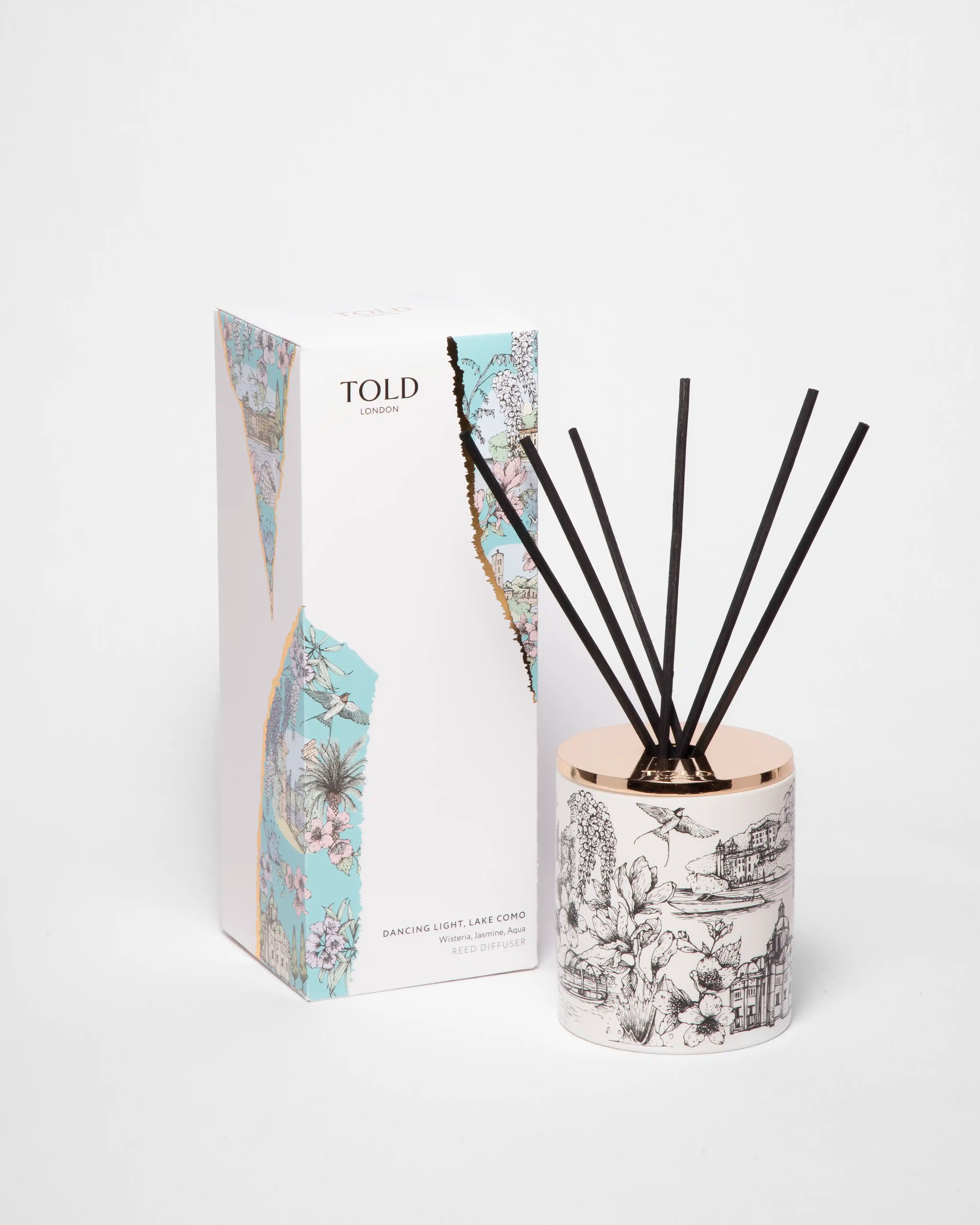 Dancing Light, Lake Como Diffuser, 200ml | Told London